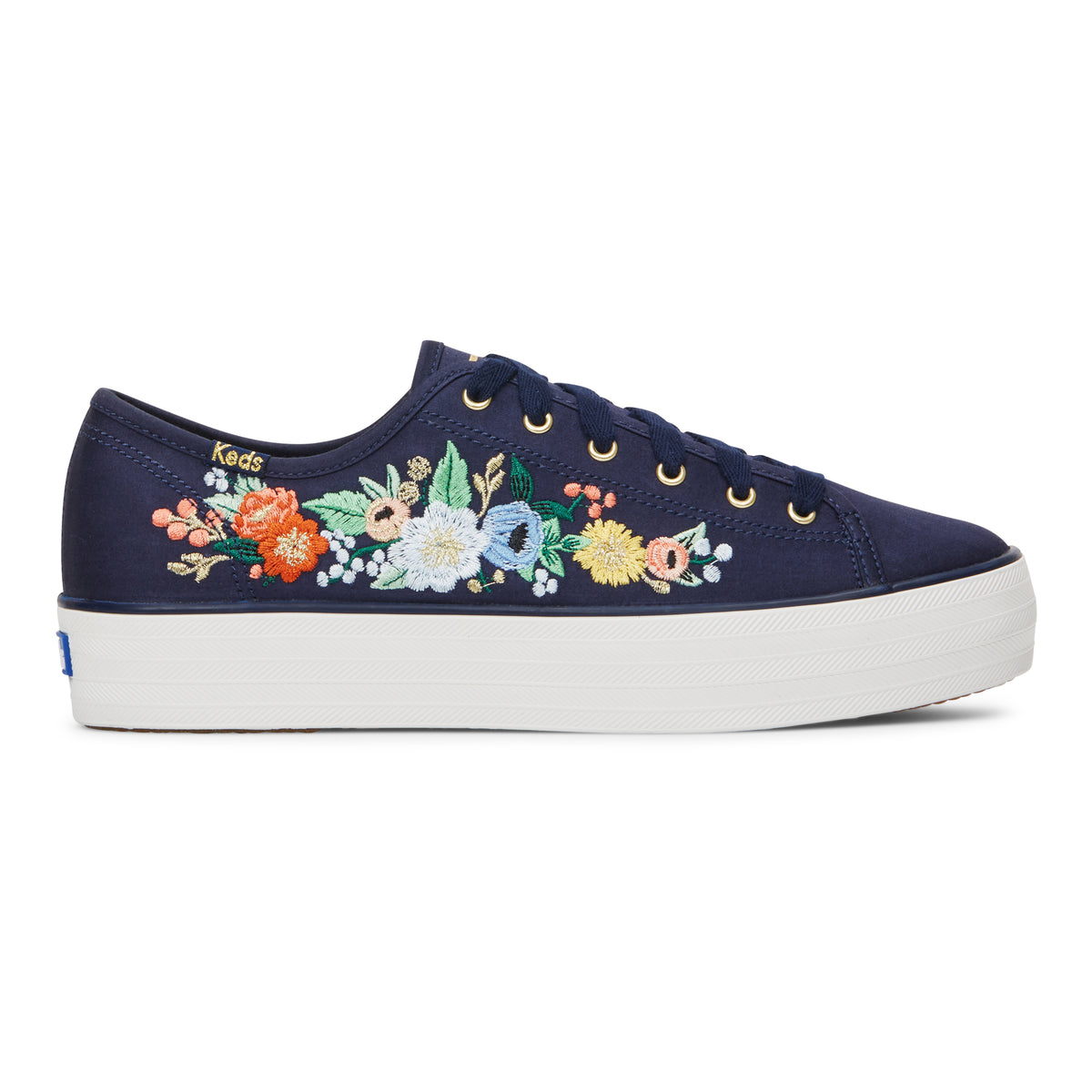Women's Keds X Rifle Paper Co. Triple Kick Embroidery Vintage Blossom ...