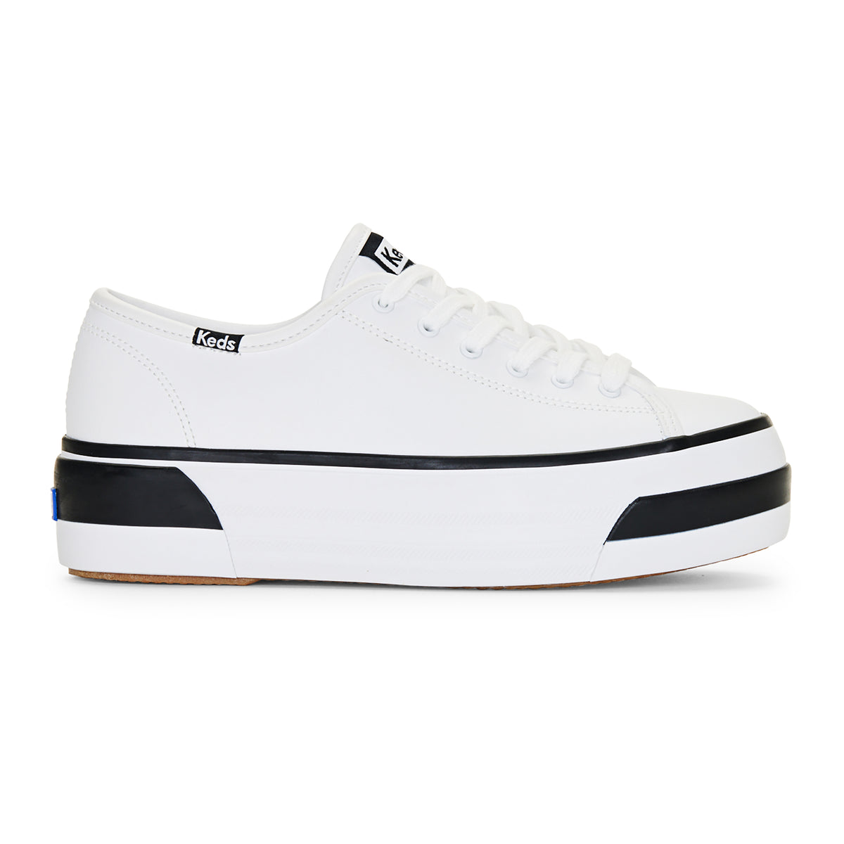 Women's Triple Up Leather Bumper White – Keds Australia